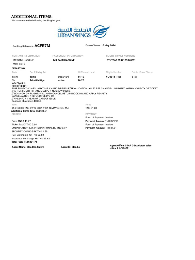 Flight Booking Confirmation | PDF