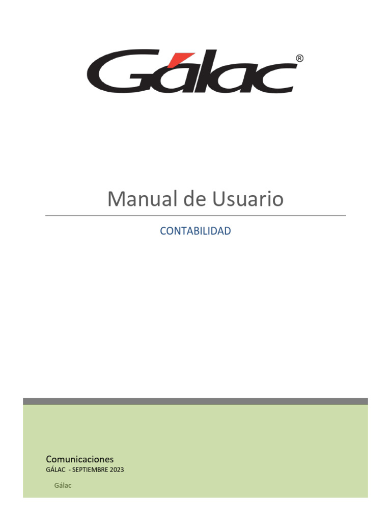 Manual De Usuario Contabilidad Gálac Pdf Ventana Informática
