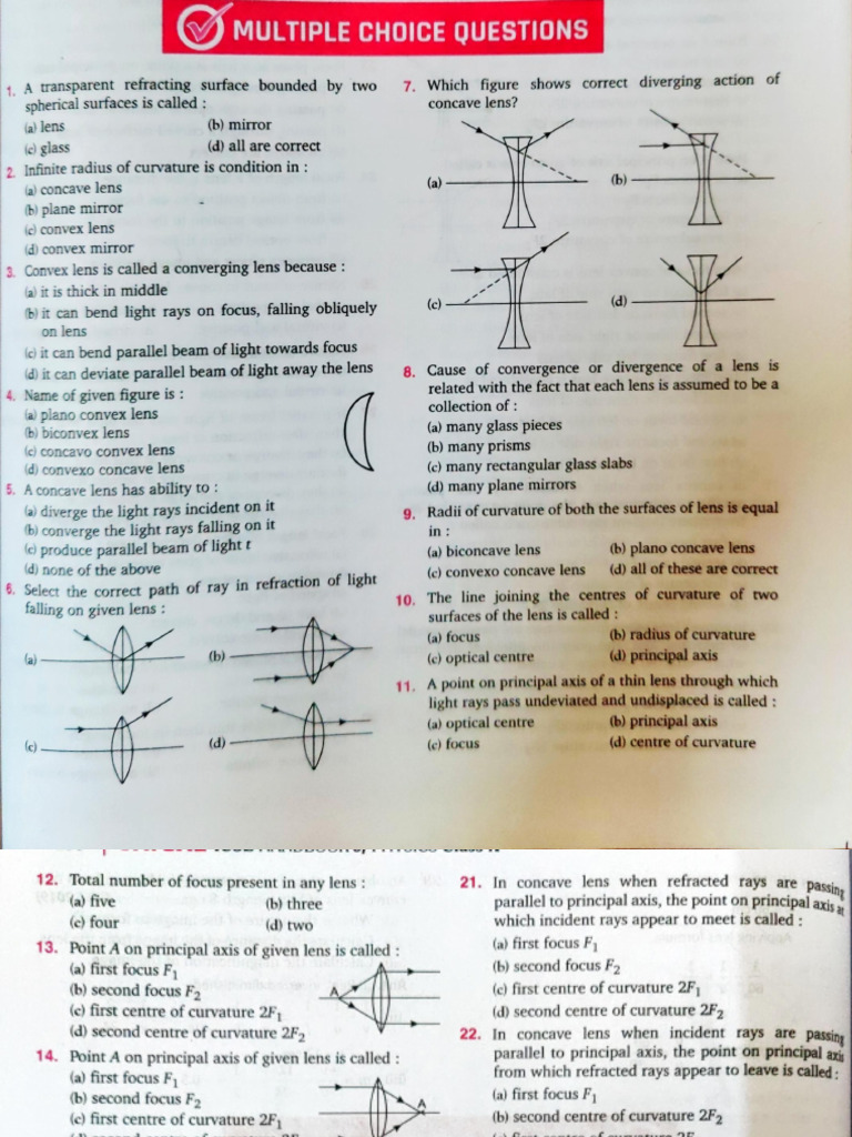 Refraction at Lenses | PDF
