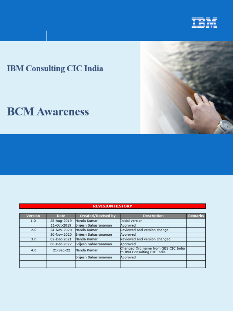 BCM Awareness - 2 | PDF | Finance & Money Management