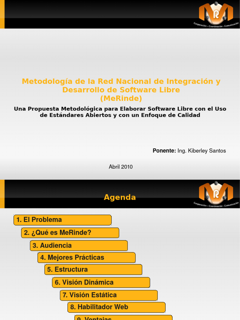 Metodología MeRinde para Software Libre | PDF | Software | Ingeniería de software