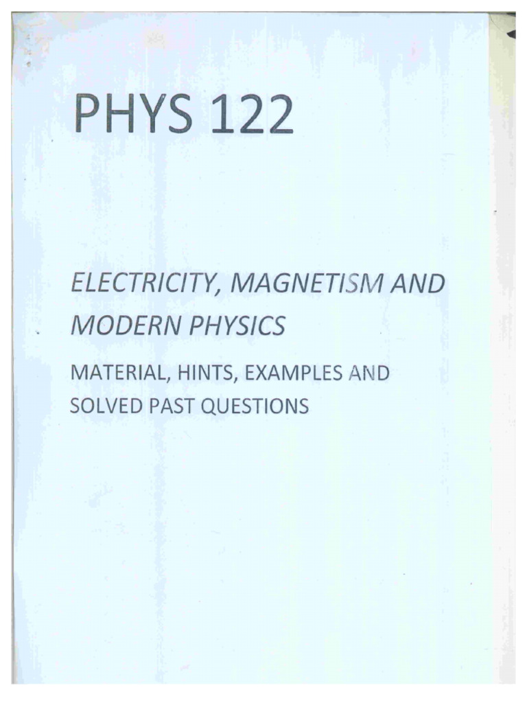 Phys 122 (Abimbola) 2 | PDF