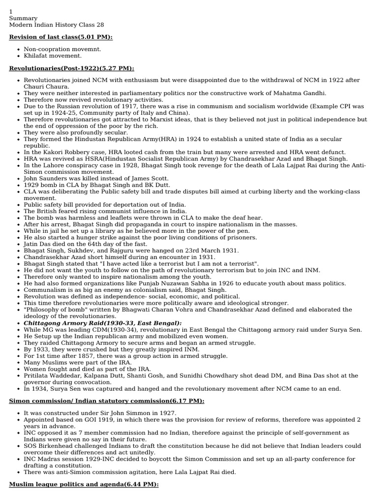 Indian Revolutionary Movements Overview | PDF | British India | Indian ...