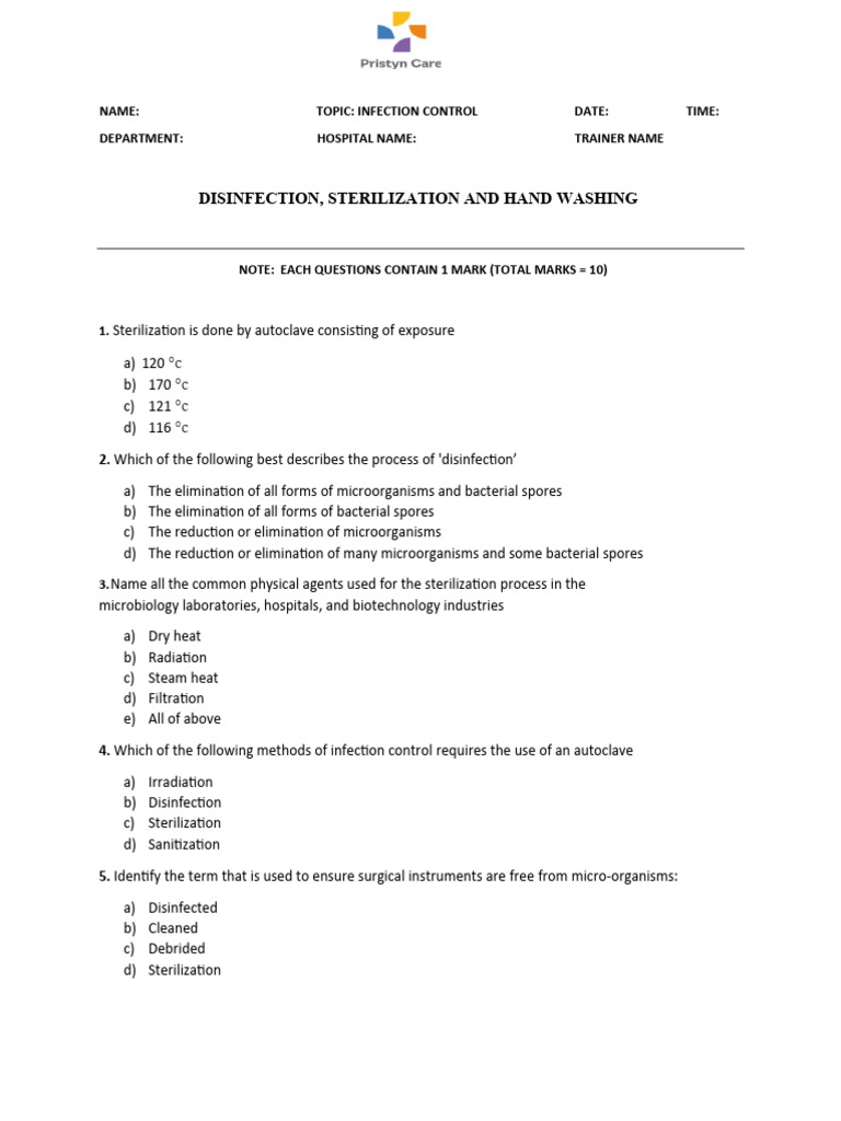 Infection Control | PDF