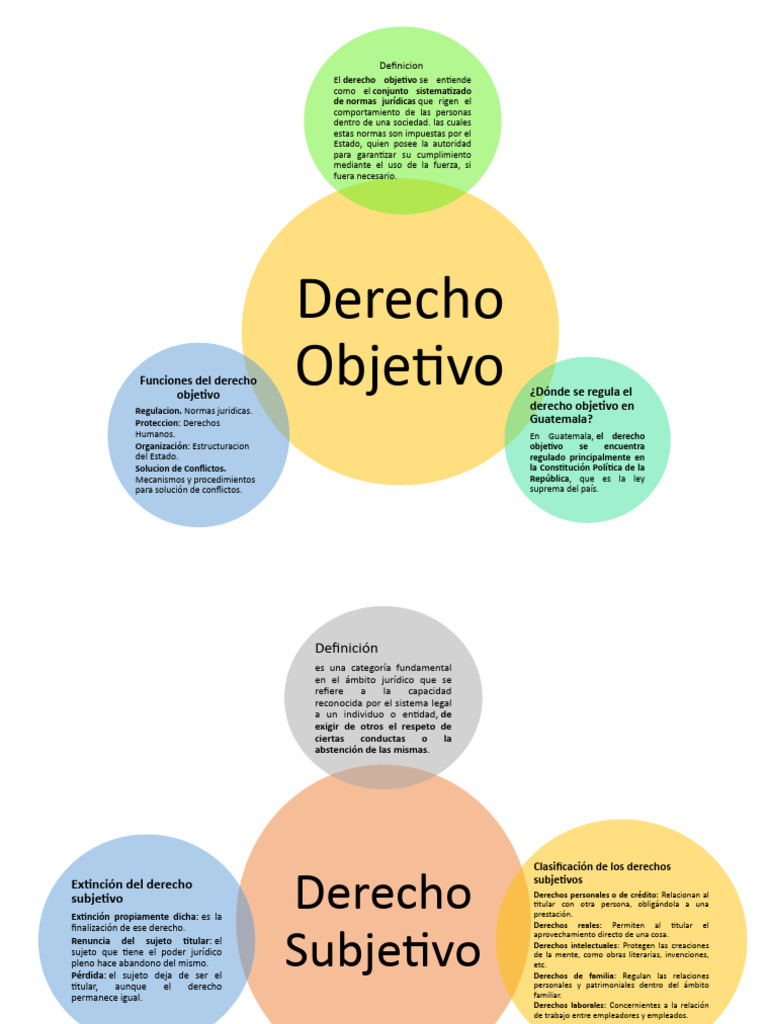 Diagramas de Derecho Objetivo y Subjetivo | PDF | Derechos | Estado ...