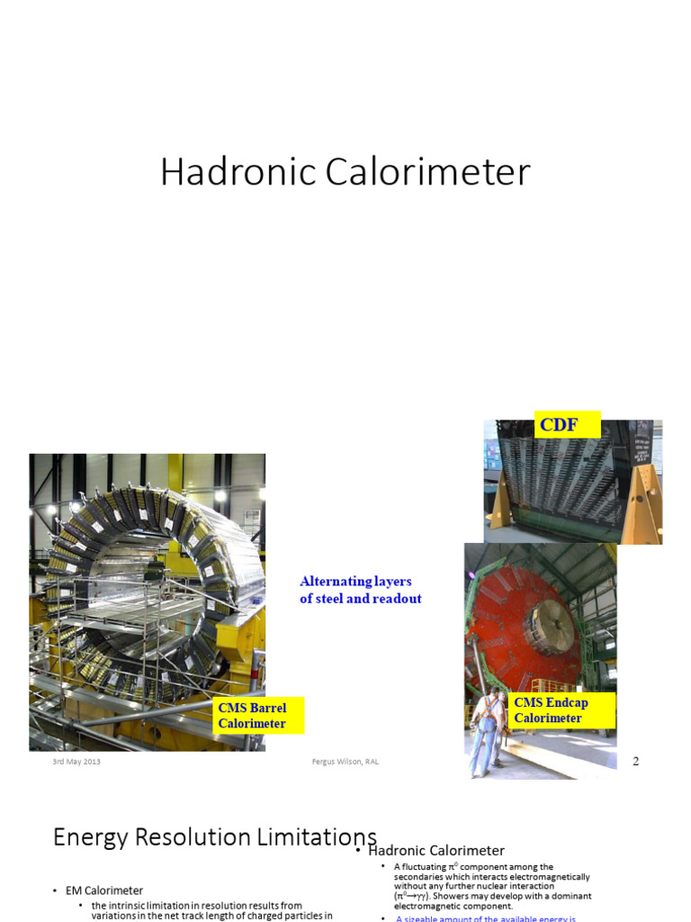 Hadronic Calorimeter | PDF | Applied And Interdisciplinary Physics ...