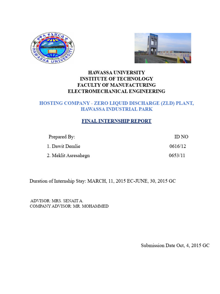 Internship Final Report | PDF | Osmosis | Sewage Treatment