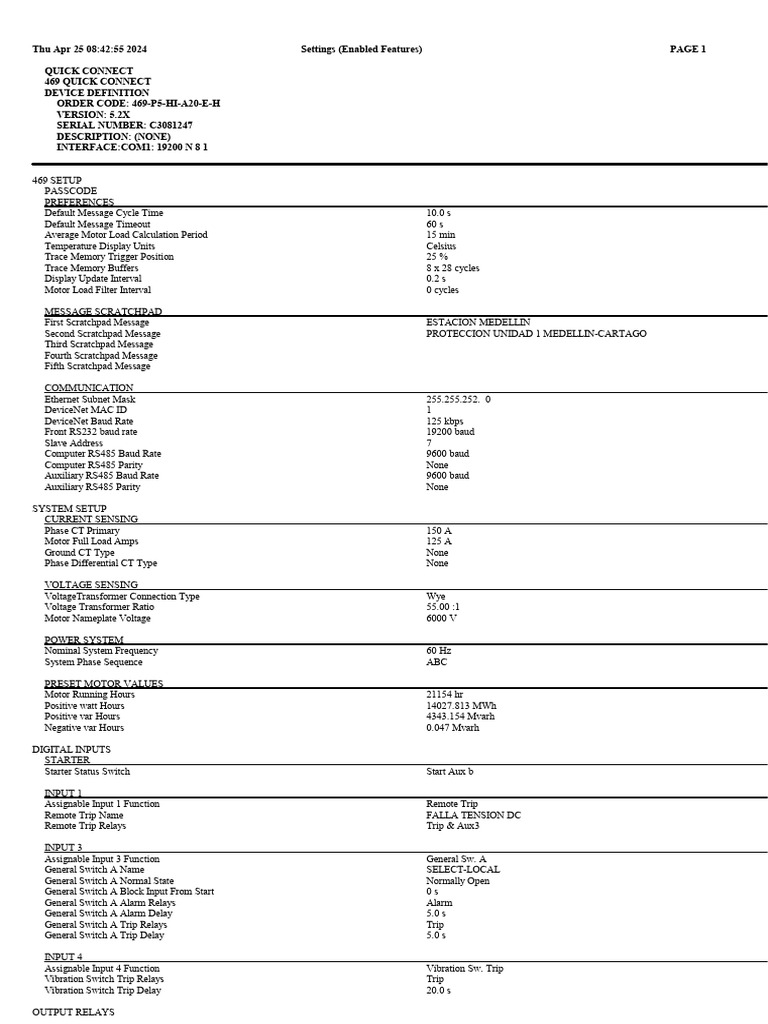 BPC 2410 Rele 469 Backup.469 | PDF | Relay | Switch