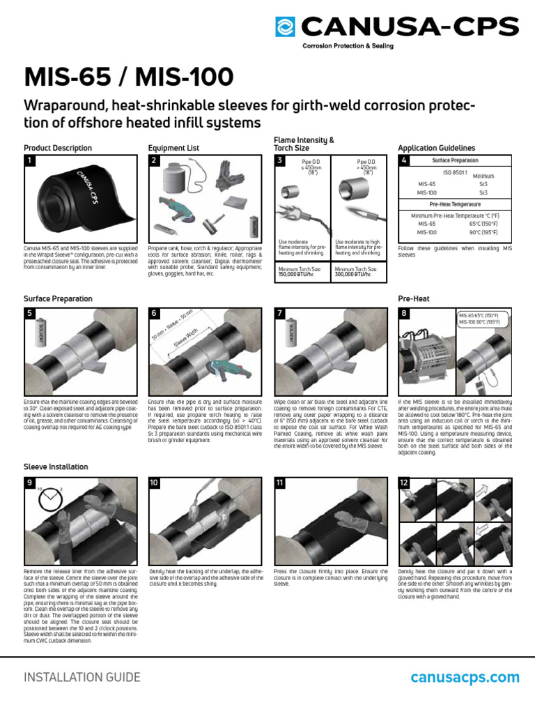 Canusa CPS Mis-65 Mis-100 | PDF | Pipe (Fluid Conveyance) | Welding