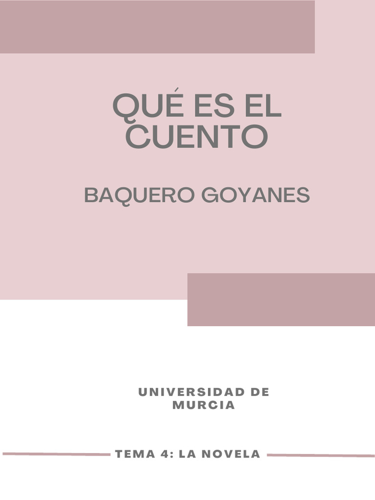 Qué Es El Cuento PDF | PDF | Cuentos | Romanticismo