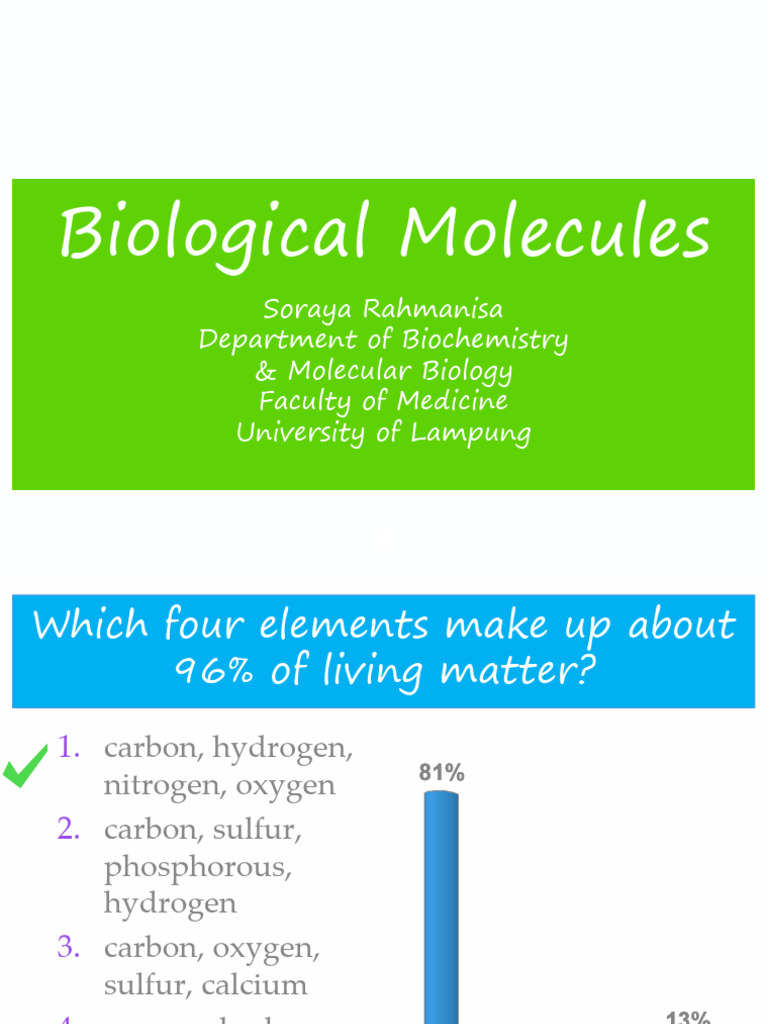 Biological Molecules Overview | PDF | Proteins | Fatty Acid