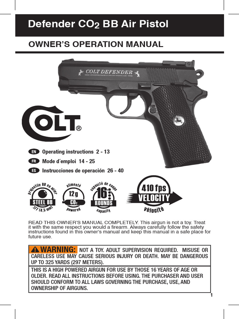 MANUAL ALLSKUs Colt Defender 09MAR12 en FR SP Booklet Layout | Download ...