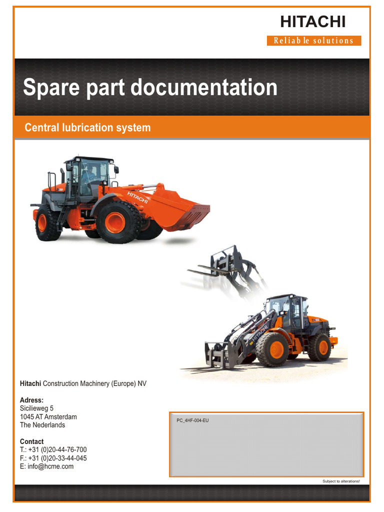 Hitachi+Spare+Parts+Documentation+PC-4HF-004-EU | PDF | Pipe (Fluid ...