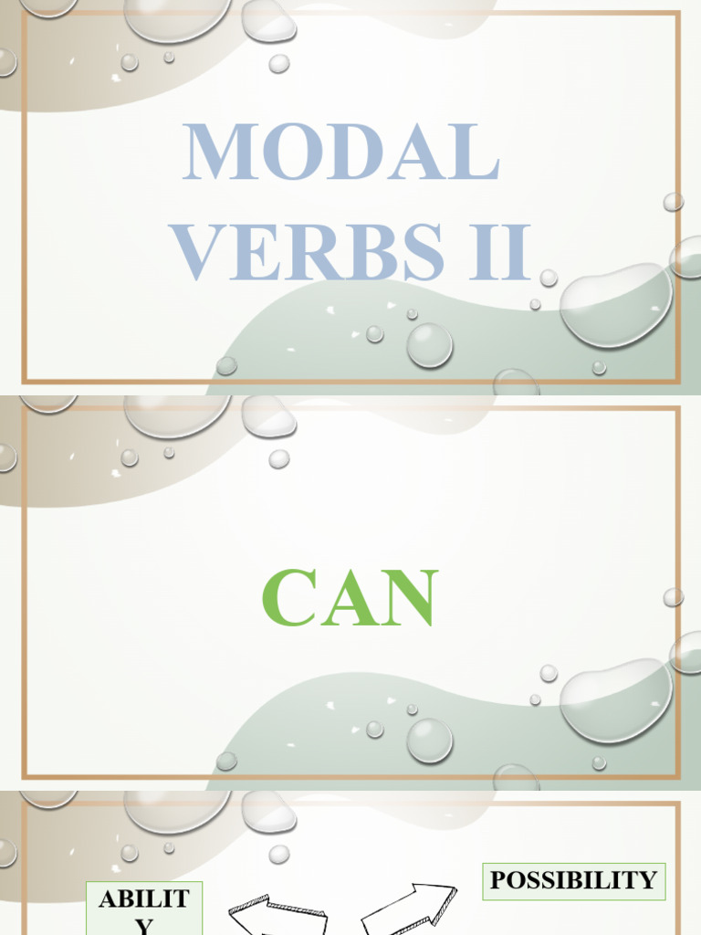 Modal Verbs | PDF | Semantic Units | Syntax