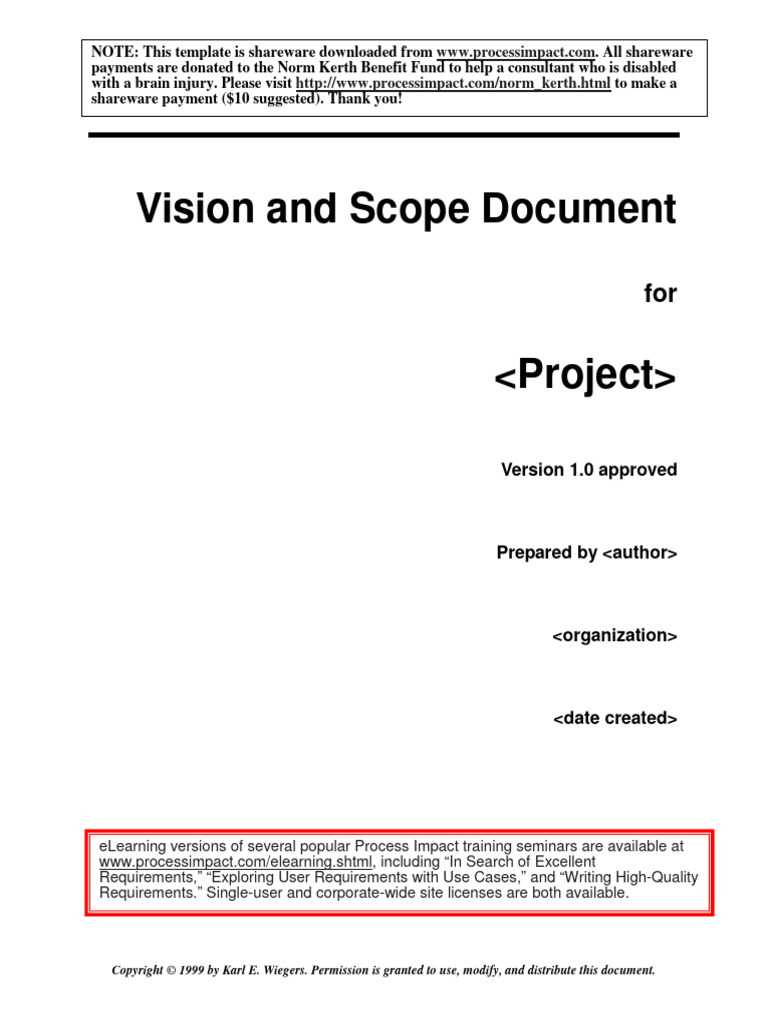 Vision - and - Scope | PDF | Usability | Software Engineering