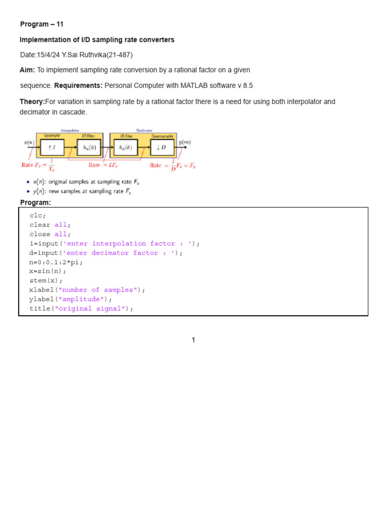 Multirate Sampling Pdf 