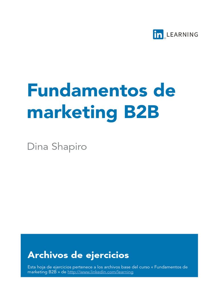 Ejercicios de Marketing B2B | PDF | Negocios