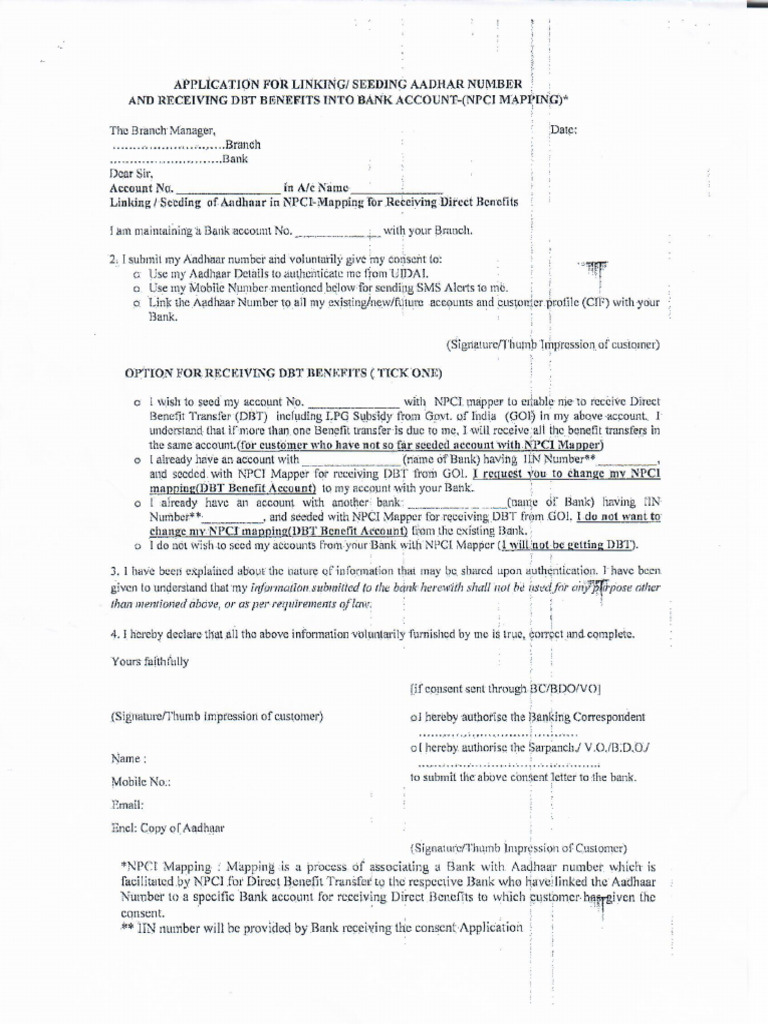 Mandate Form For Bank | PDF