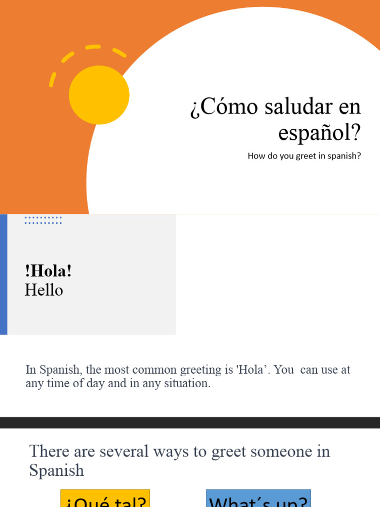 Saludos y Presentaciones en Español | PDF | Foreign Language Studies ...
