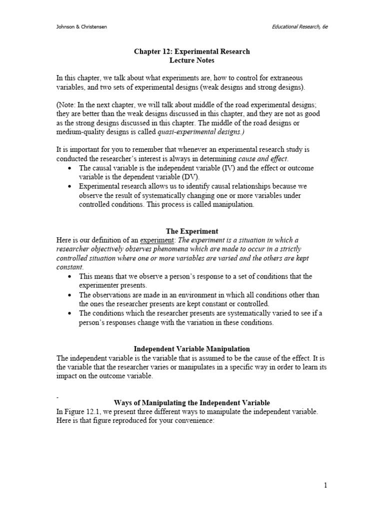 Variable_control | PDF | Experiment | Confounding