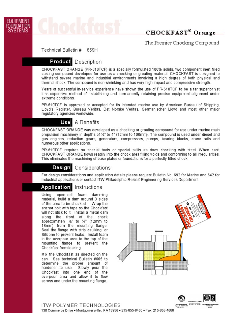 659H Chockfast Orange | PDF | Mediation | Strength Of Materials