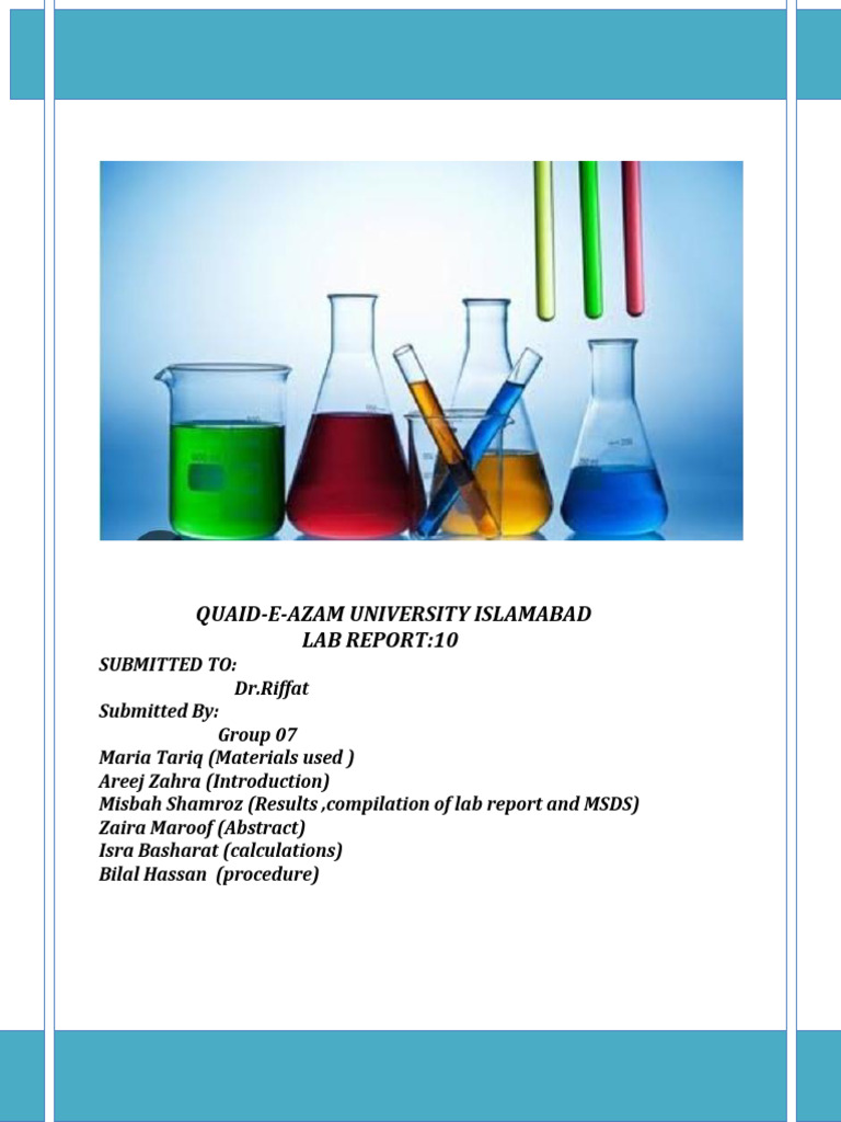 lab 10 | PDF | Ketone | Chemistry