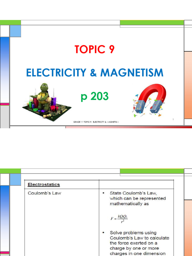 Grade 11 Slides | PDF | Electromagnetic Induction | Magnetic Field