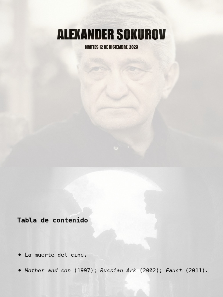 Alexander Sokurov | PDF