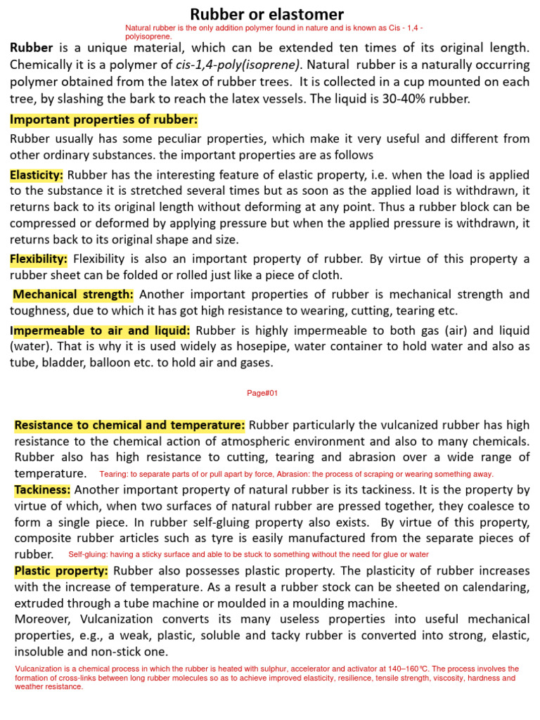 Rubber | PDF | Natural Rubber | Polymers