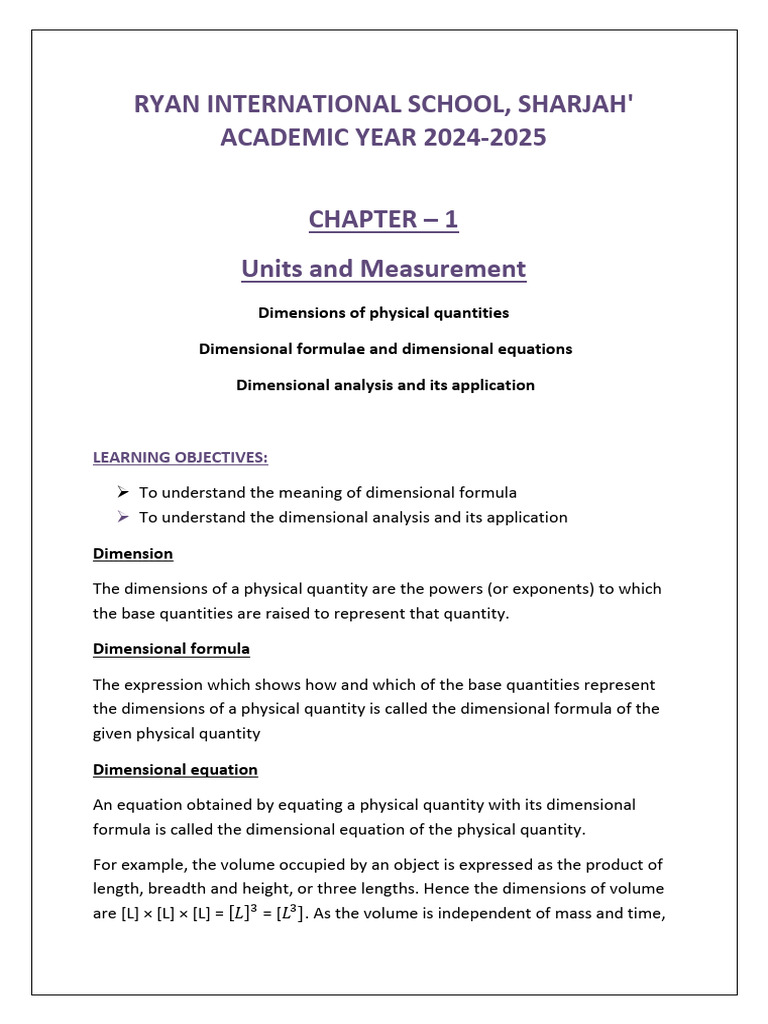Ryan International School, Sharjah' ACADEMIC YEAR 2024-2025 | PDF ...