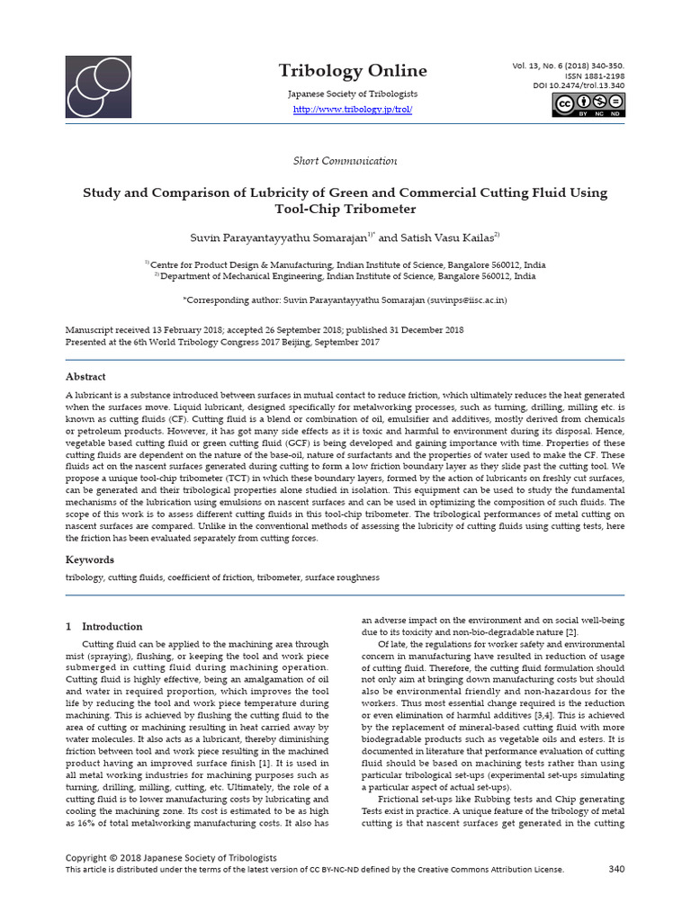 Cutting Fluid Comparison in Turning | PDF | Friction | Lubricant
