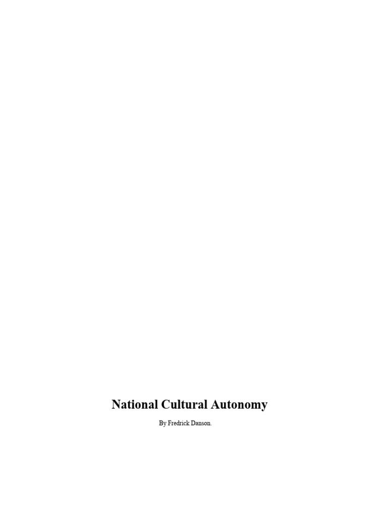 National Cultural Autonomy | PDF | Atheism | Agnosticism