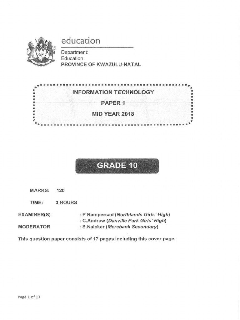 June P1 QP Only | PDF