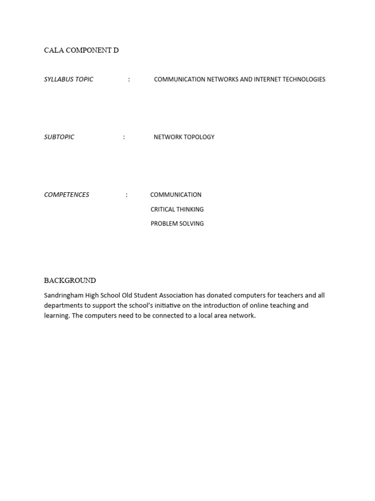 Comp Sci Component D | PDF | Computer Network | Network Interface ...