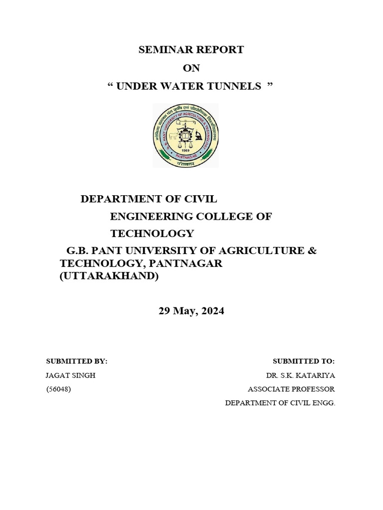 Semi Report 56048 | PDF | Tunnel | Buoyancy