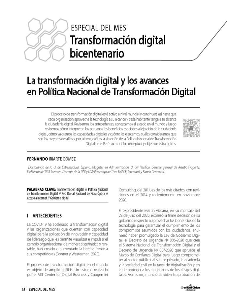 Transformacion Digital | PDF | Gobierno E | Internet