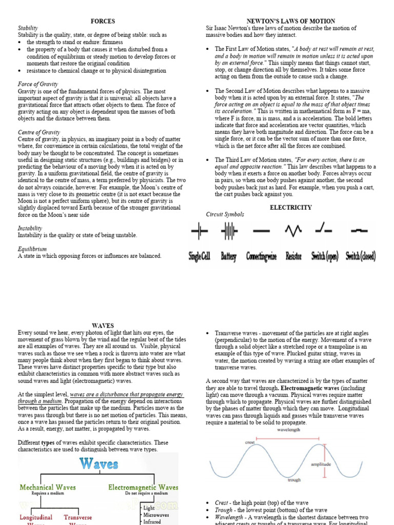 FORCES | PDF | Force | Waves