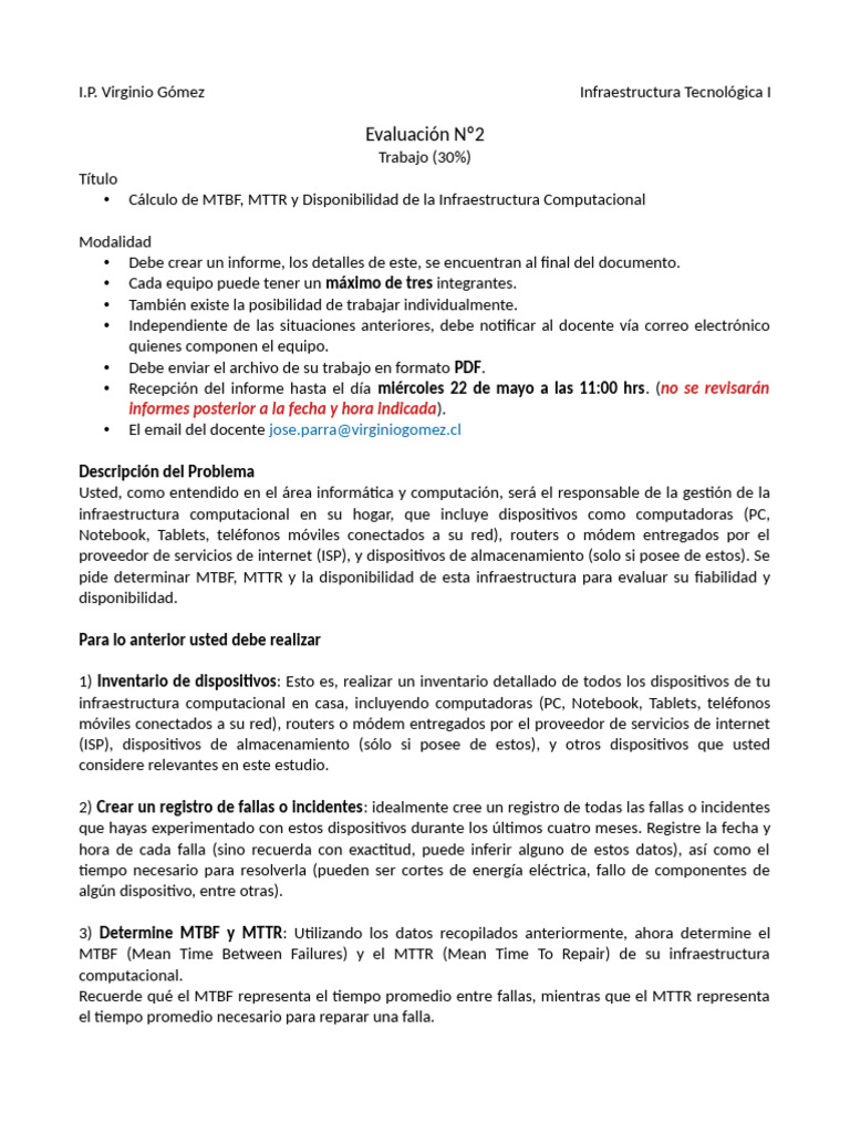 Trabajo Ev2 | PDF | Ingeniería de confiabilidad | Informática