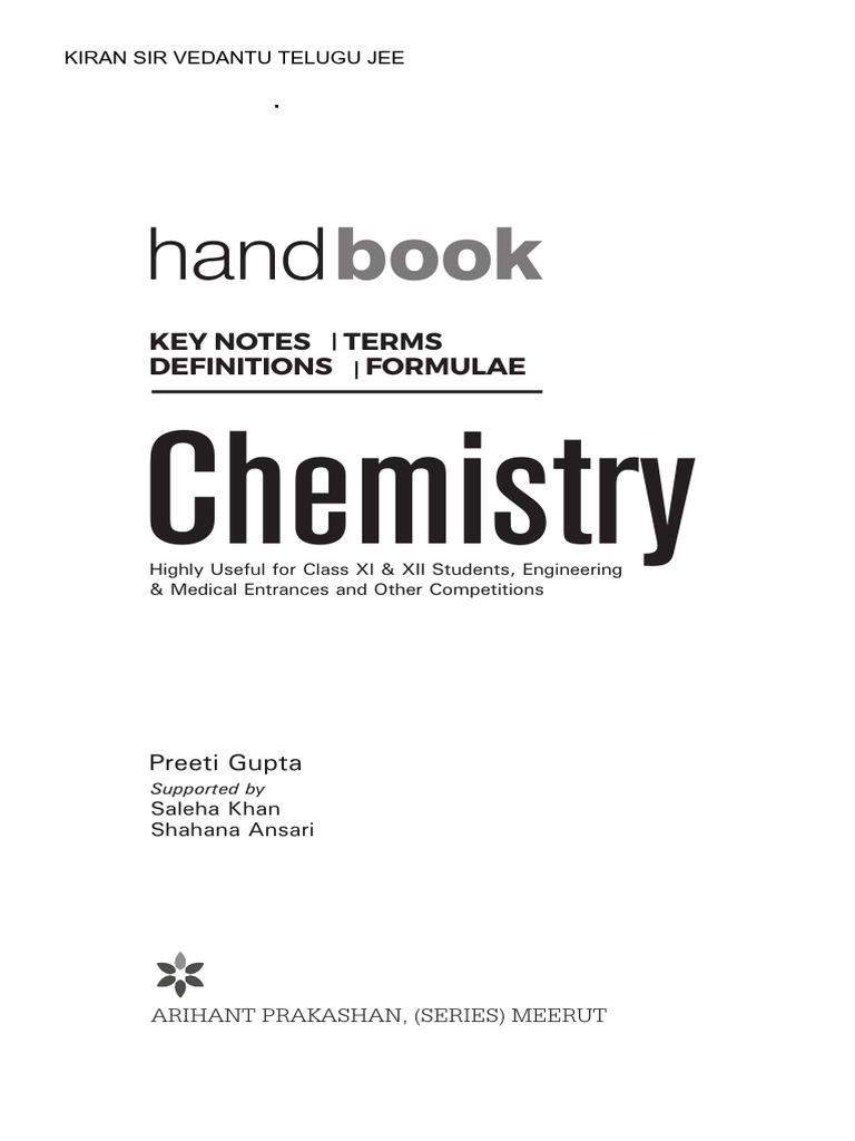 Chemistry Handbook for Students | PDF | Chemical Elements | Mixture