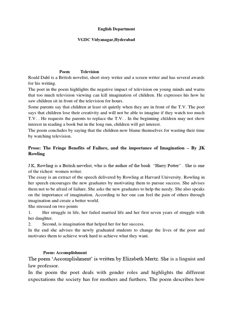 English Sem 6 Grammar Notes | PDF | J. K. Rowling