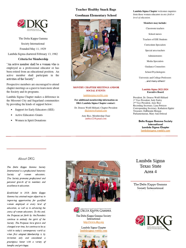 Lambda Sigma Chapter 2022 Brochure | PDF