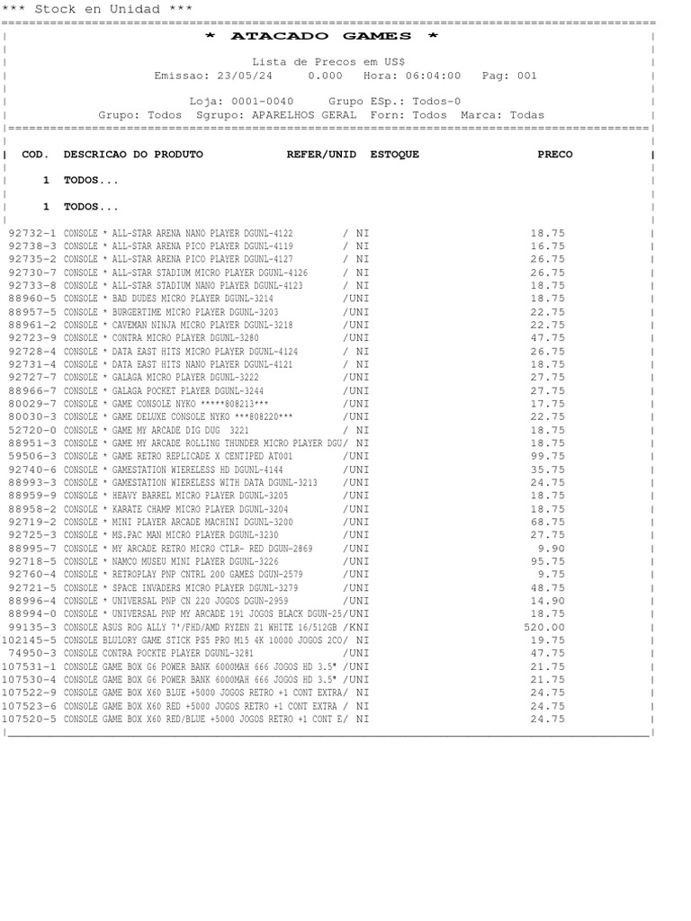 Gaming Console Price List | PDF | Xbox | Video Game Consoles