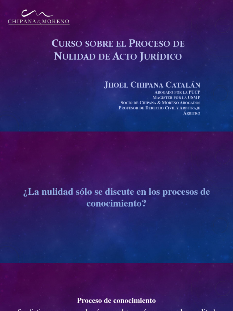 Curso Proceso de Nulidad de Acto Juridico | Descargar gratis PDF | Nulo (ley) | Herencia
