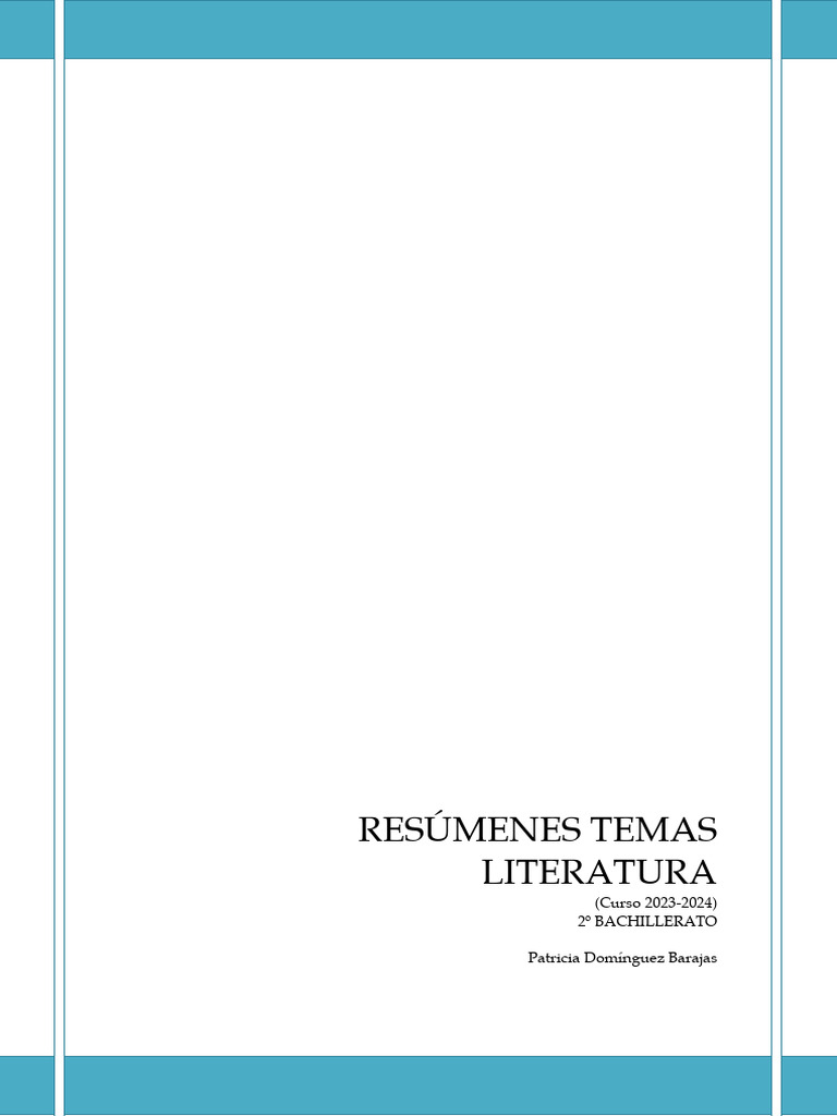 Resumenes Temas Literatura | Descargar gratis PDF | Realismo literario | Federico García Lorca