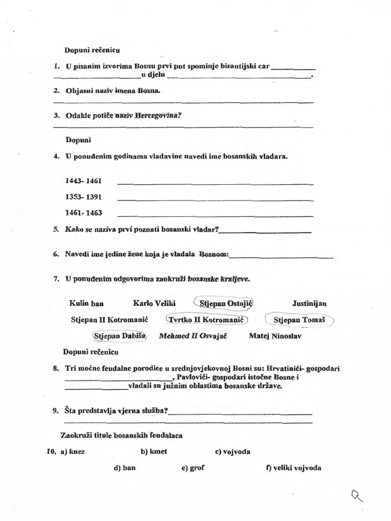 Pitanja Za Vježbu-1 | PDF