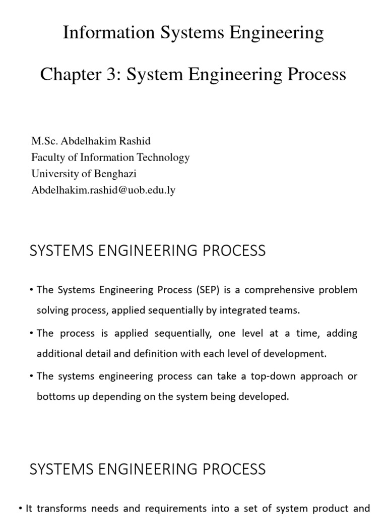 Chapter 3-Part 1 | PDF | Engineering Design Process | System