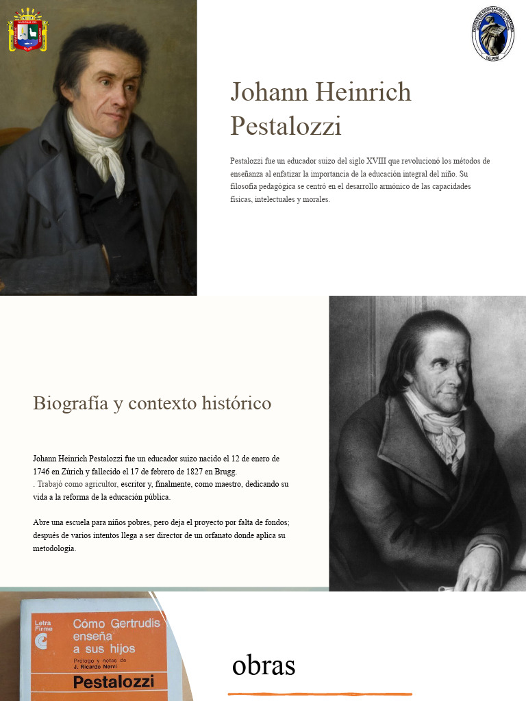 Johann Heinrich Pestalozzi | PDF | Enseñando | Aprendizaje