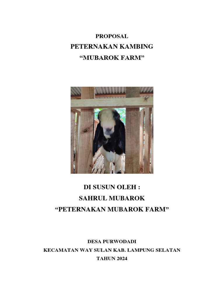Proposal Ternak Kambing | PDF