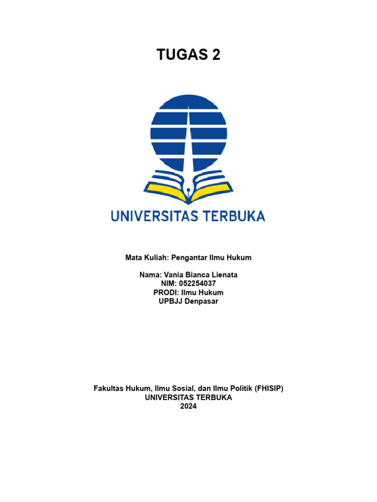 TUGAS 1 - PTHI - Vania Bianca Lie 2 | PDF | Ilmu Sosial | Sains & Matematika