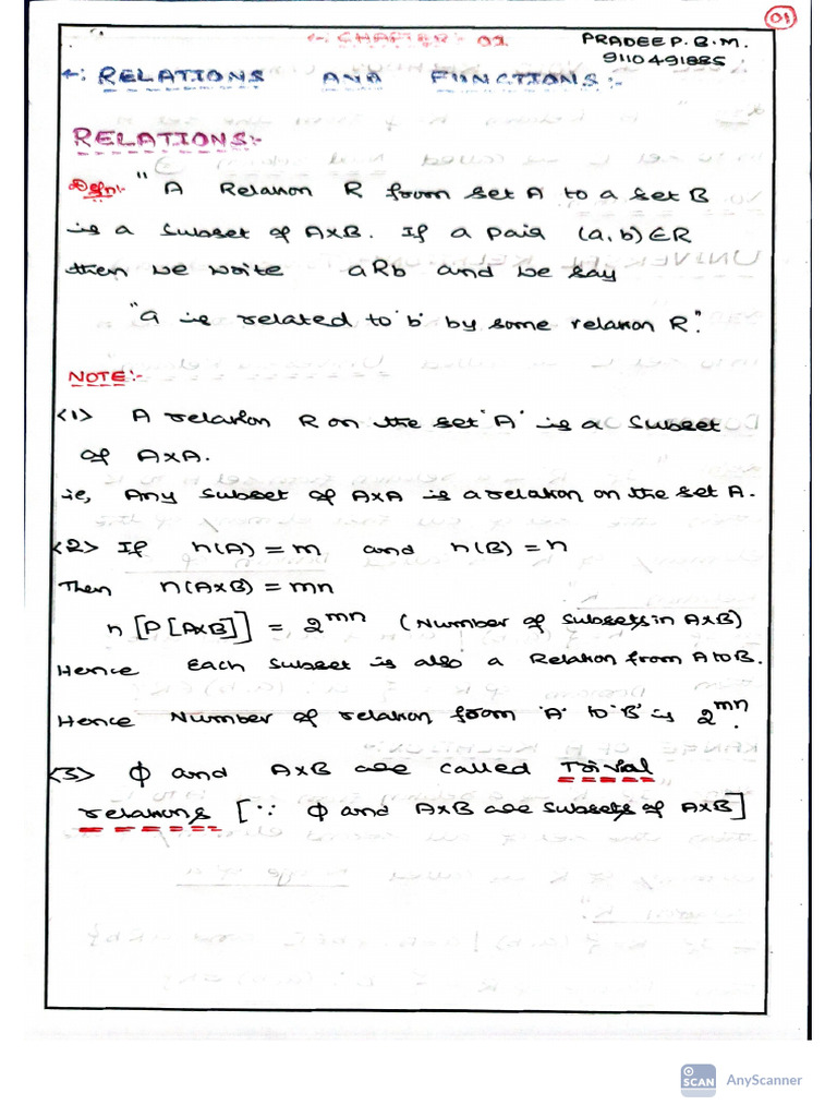 RELATIONS 2 PU Part 01 | PDF